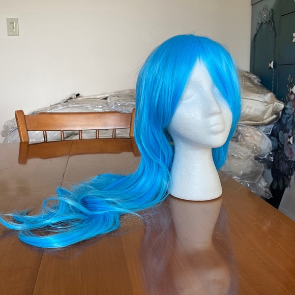 Other | New Blue Long Wig Katy Perry Girly Cosplay Costume Pole Dancer ...